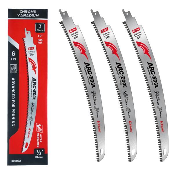 カラー：シルバーサイズ：300mm【生木・枝切用】生木の剪定、枝・幹の伐採用ノコギリ替刃です。衝〓燒入と研磨技術により、鋭くて切れ味抜群、庭木の剪定や、伐採に最適です。【湾曲形状・両刃】材料にフィットする湾曲形状で振動を軽減、安定させる効果...