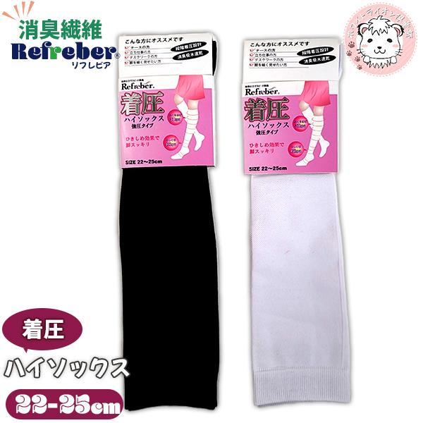 働く女性の段階着圧ハイソックス 強圧タイプ。つま先部分に本格消臭、REFREBER（リフレビア）を使用リフレビアは、繊維構造に消臭成分を科学的に結合した日本製の消臭繊維です。「リフレビア繊維」最大の特徴繊維に消臭成分を科学的に結合されている...