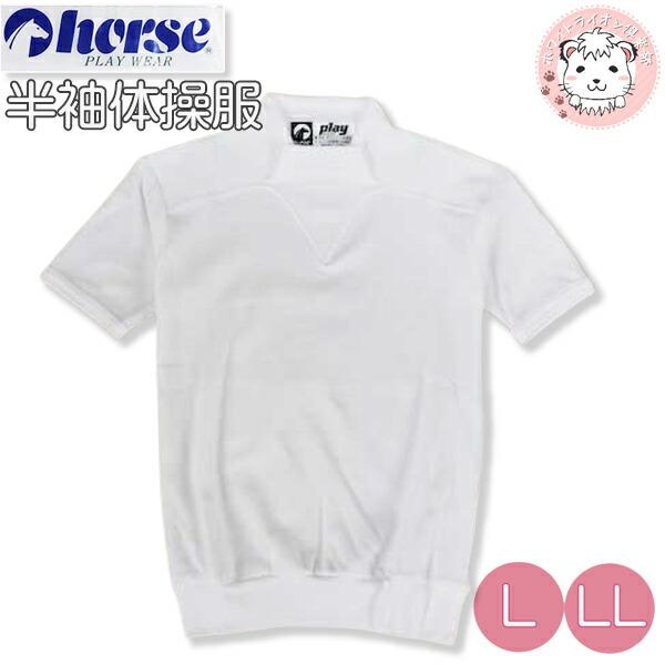 ホース、半袖体操服です。首・肩部分はヨークでしっかりとした作りです。学校、体操教室などで着用いただけます。男女兼用でご利用いただけます。やわらかな肌触りの体操服、日本製商品です。【関連キーワード】小学校 白 男子 女子 キッズ ジュニア 運...