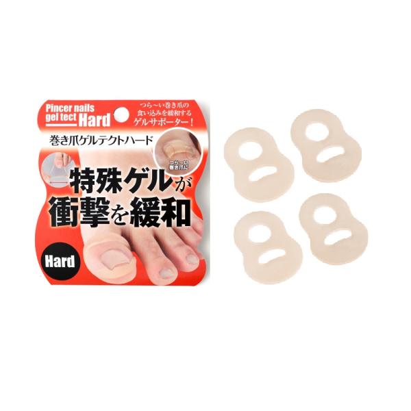 「巻き爪ゲルテクト」にハードタイプが新登場!ゲルによるテーピング効果で食い込みお肉を引き下げながら、巻き爪部分に優しく入り込み衝撃を緩和。つら〜い巻き爪をサポート!使用方法方向を確認し、足の親指付け根部分に本品を装着し、もう一方の輪を巻き爪...