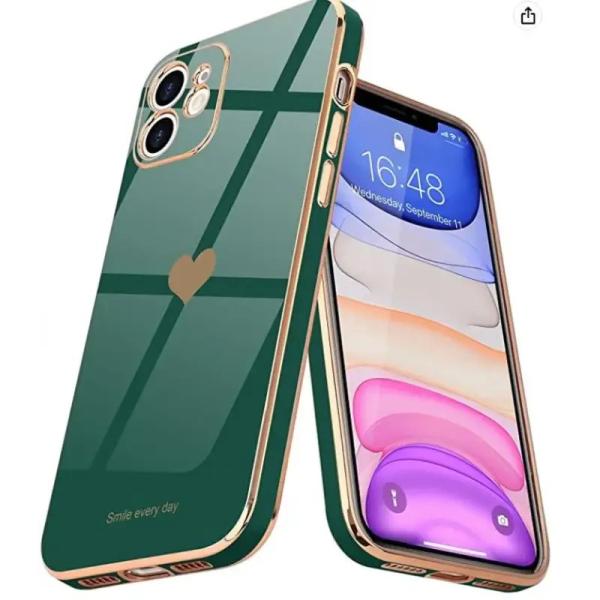 特徴：メタリック風フレーム、ハートマークが特徴のキュートなiPhoneケース♪対応機種:iPhone14iPhone14PlusiPhone14ProiPhone14ProMaxiPhone13iPhone13ProiPhone13ProM...