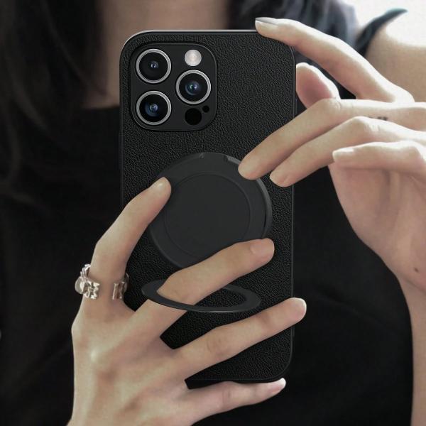 ○製品特徴Magsafe対応で充電もスムーズに行えます！また、ホールドリングが付いているので手にしっかりフィットして落下を防ぎます。さらに、このリングはスタンドとしても使えるので、動画視聴やビデオ通話の際にとっても便利です！デザインはビジネ...