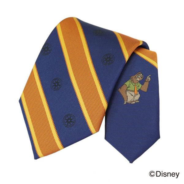 ☆Disney Character Design Tie☆ズートピアの世界観がたっぷり詰め込まれた、こだわりの一本です。『ズートピア』に登場する人気キャラクター「フラッシュ」をモチーフにしたストライプ柄ネクタイです。大剣部分には、フラッシュ...