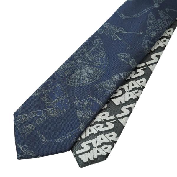 ☆STAR WARS Character Design Tie☆『スター・ウォーズ』の世界観を詰め込んだ、こだわりの一本です。スターファイターや、ウォーカーなど、作中に登場する兵器をラインアートで表現。シンプルながら存在感があり、日常使いか...