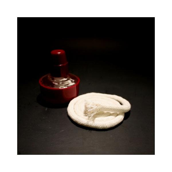 コーヒーサイフォン用 アルコールランプ 替え芯棒芯 径8-9mm　5M　綿100％■新品オイルランプ、灯油ランプ、アルコールランプ用替え芯です。コーヒーサイフォン用などのオイルランプに適合します。またマルエム、ハリオ用オイルランプにもご利用...