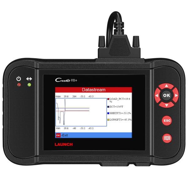 商品名: LAUNCH Creader VII+ V2.0 OBD2 スキャナー診断スキャンツール、2025年自動車チェックABS SRSトランスミッションとエンジンコードリーダー、3リセットオイルサービス/スロットルリラーン/SASリセッ...