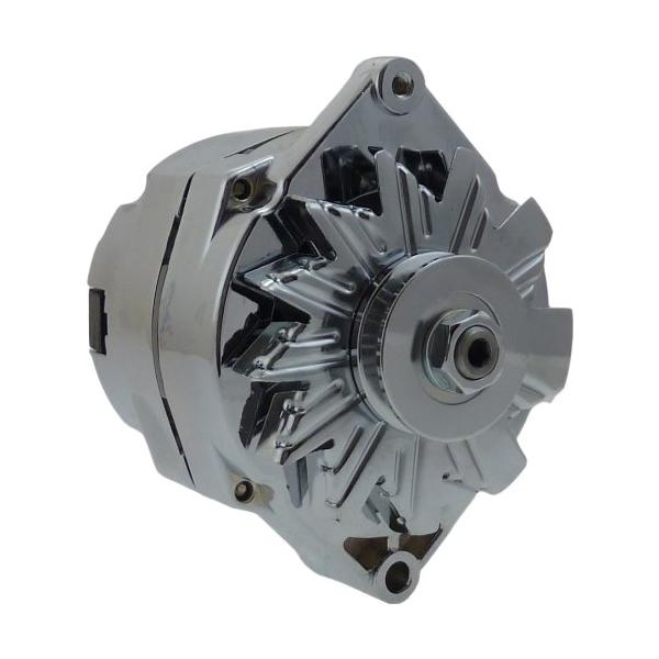 商品名: 新しいセルフエキサイティングな1ワイヤーフックアップクロムメッキオルタネーター12ボルト100アンペアダイレクトボルトは、1965-1985年から任意のGMオルタネーターに代わるもので、ストリートロッド&amp;マッスルカーシボレ...