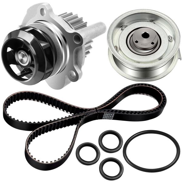 商品名: SCITOOタイミングベルトウォーターポンプテンショナーキットは1998-2005年に適合フォルクスワーゲンジェッタゴルフビートル2.0L L4 SOHC AEG AVH AZG BEVエンジン SCITOO Engine Tim...