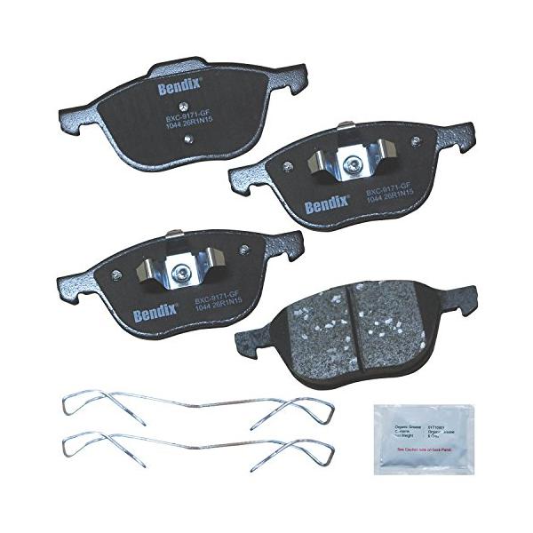 商品名: Bendixプレミアム銅フリーCFC1044セラミックブレーキパッド（取り付けハードウェア前面付き） Bendix Priority1 CFC1044 Ceramic Front Brake Pads for Select Mod...