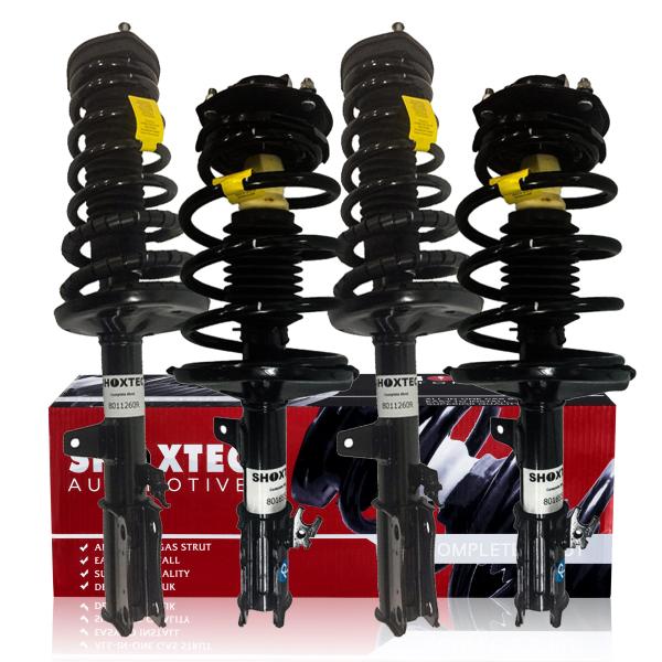 商品名: Shoxtec フロント + リアコンプリートストラットアセンブリ 1997-2001 トヨタ カムリ (2.2 リットルL4) 1999?2003 トヨタ ソララ (2.2 リットル L4 2.4リットル) Shoxtec Fu...