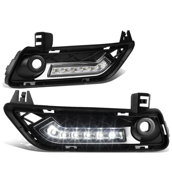 商品名: BMW F25 X3の交換用フロントバンパーフォグライトベゼル 昼間走行用ライト Auto Dynasty Compatible with BMW F25 X3 Pair of Front Bumper Fog Light Bez...