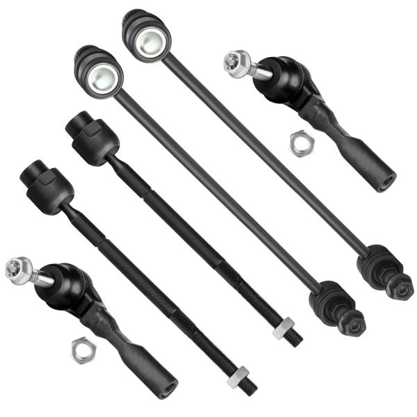 商品名: SCITOO ステアリングタイロッドエンド フロントスウェイバーエンドリンクキット SCITOO 6pcs Front Suspension Kit Inner Outer Tie Rod Ends Sway Bar End Li...