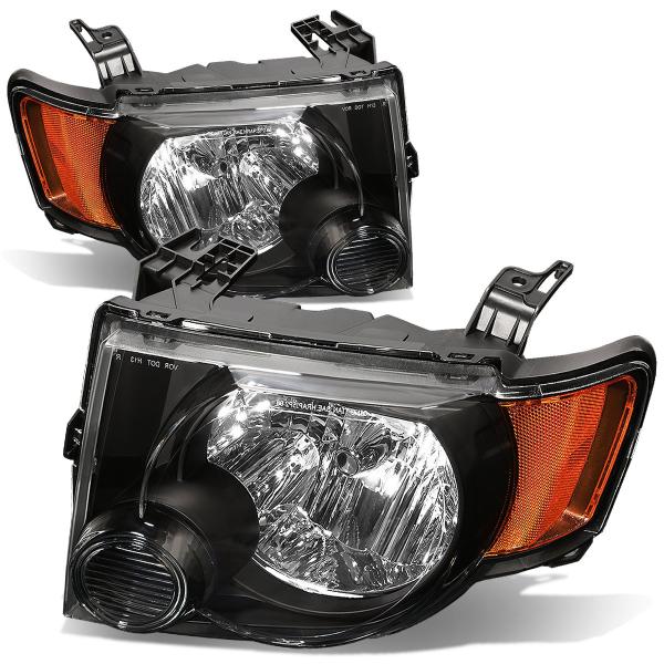 商品名: HL-OH-FESC08-VR ブラック AD-HL-OH-FESC08-BK-AM Auto Dynasty 2PCs OE Style Black Housing Amber Corner Headlight Assembly...