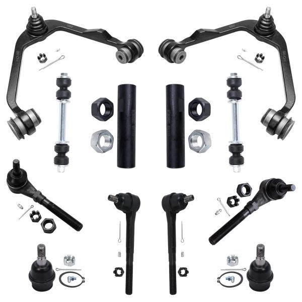 商品名:  Detroit Axle - 2WD Front 12pc Suspension Kit for Ford F-150 F-250 Expedition Lincoln Navigator, 2 Upper Control Ar...