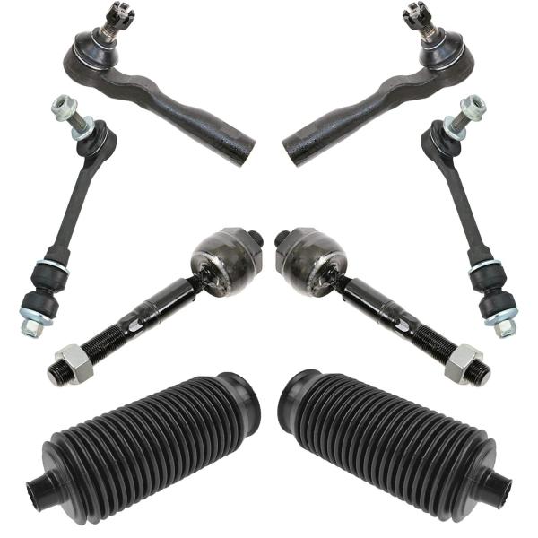 商品名: 8ピースキット タイロッドエンド スウェイバー リンクラック ブーツ ベロー LH RH タンドラセコイア用 TRQ Front Steering &amp; Suspension Kit Steering Rack &amp; ...