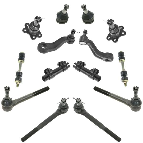 商品名: 14ピース フロントサスペンションキット 2WD Chevy GMCピックアップ、SUV用 TRQ Front Steering &amp; Suspension Kit Ball Joint Idler Arm Pitman A...