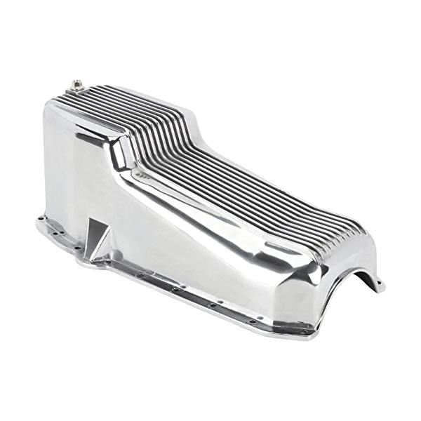 商品名: シボレーアルミオイルパン 1957-1979 スモールブロックシボレー用 1957-1979 Small Block Chevy Aluminum Oil Pan - Polished Finned Design - Driver...