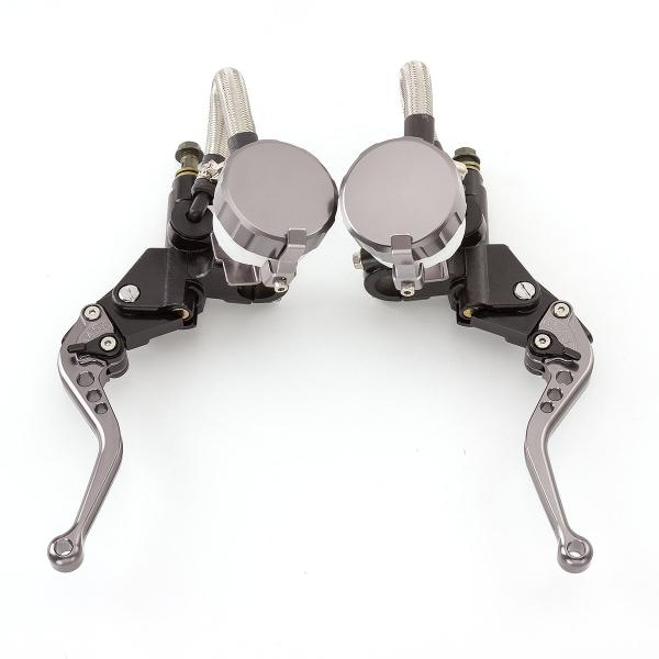 商品名: Universal 7/8" 22mm Motorcycle Master Cylinder Dual Hydraulic Brake Clutch Lever Reservoir Pump Set for 125cc-600cc...