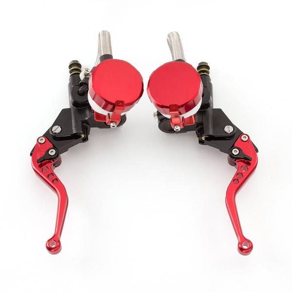 商品名: Universal 7/8" 22mm Motorcycle Master Cylinder Dual Hydraulic Brake Clutch Lever Reservoir Pump Set for 125cc-600cc...