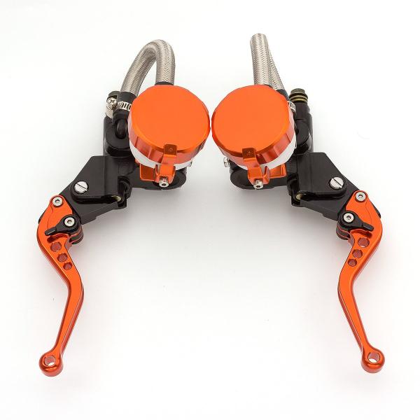 商品名: Universal 7/8" 22mm Motorcycle Master Cylinder Dual Hydraulic Brake Clutch Lever Reservoir Pump Set for 125cc-600cc...