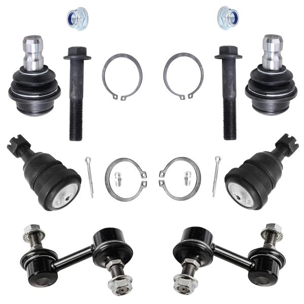 商品名:  Detroit Axle - 6pc Front Ball Joints Sway Bars for Nissan Titan Armada INFINITI QX56, 4 Upper &amp; Lower Suspensi...