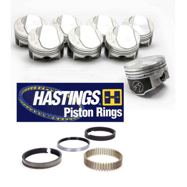 商品名:  L2300NF 30 Power Forged Dome Coated skirt Pistons &amp; matching moly ring Kit compatible with Chevy 1966-69 427 3...
