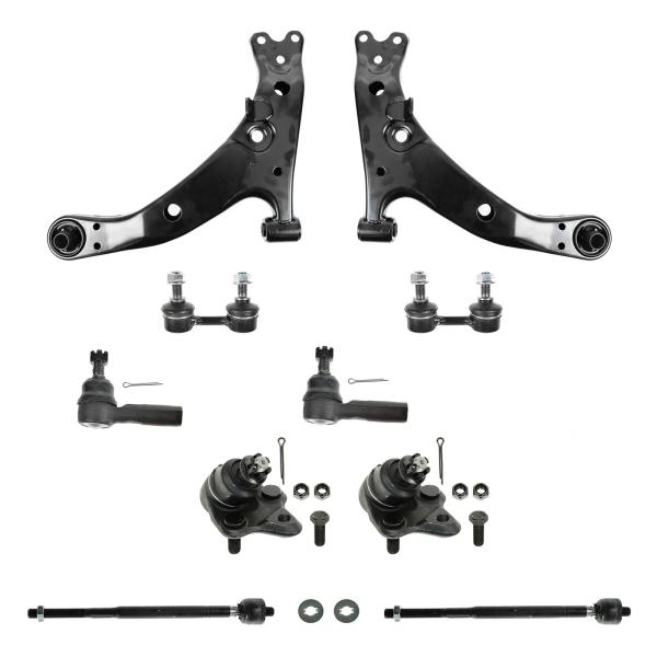 商品名: ステアリングサスペンションキットセット 10ピース フロント96-02トヨタカローラ用 TRQ Front Steering &amp; Suspension Kit Ball Joint Control Arm Sway Bar...