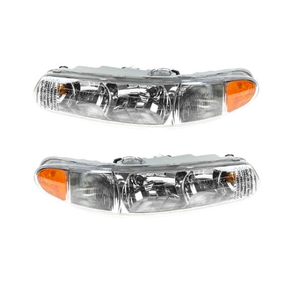商品名: Headlights Headlamps w/Side Marker Lights Left/Right Pair Set for Regal Century Headlight Assembly Set Headlights D...