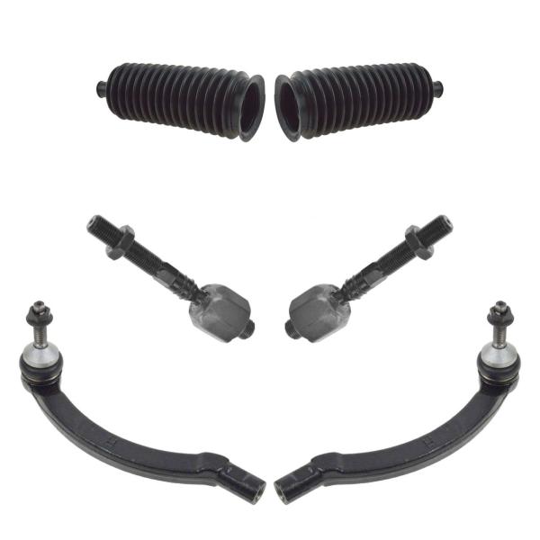 商品名:  Front Driver &amp; Passenger Side Inner &amp; Outer Steering Kit Steering Rack &amp; Pinion Bellow Tie Rod Compati...