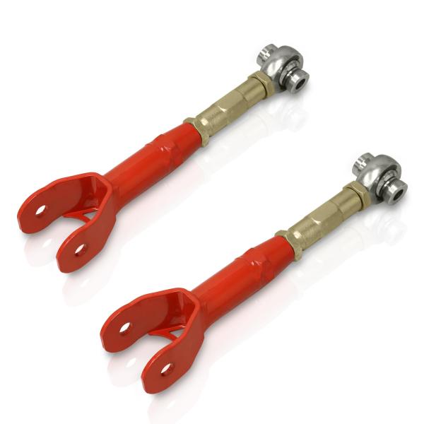 商品名:  AJP Distributors Upgrade Rear Upper Suspension Adjustable Trailing Control Arms Set Rods Pair Bushings Kit Red Com...