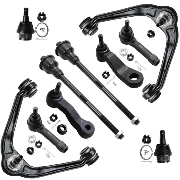 商品名: デトロイトアクセル - フロントアッパーコントロールアーム + タイロッド + スウェイバー交換用 キャデラックシボレーGMCモデル用 [トーションバーサス付き] - 10個セット Detroit Axle - Front End...