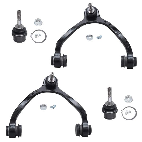 商品名: Detroit Axle- 4ピース フロントアッパーコントロールアームと下部ボールジョイントキット タクシー/ポリスサスペンションなし2003-2011フォードクラウンビクトリア用 - [リンカーンタウンカー] - マーキュリー...