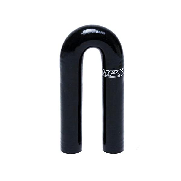 商品名: HPS 内径3/4インチ、シリコーン180度 U曲げエルボーカプラーホース、高温4層強化、脚の長さ各側: 最大4-1/2インチ、80ポンド。 圧力、シリコン。 SEC-8814-BLK 1 HPS 3/4" ID, Silicon...