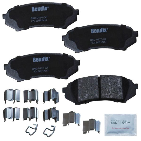 商品名: Bendix プレミアム銅フリー - セラミック Bendix Priority1 CFC773 Ceramic Rear Brake Pads for Lexus LX470 2007-1998, Toyota Land Cru...