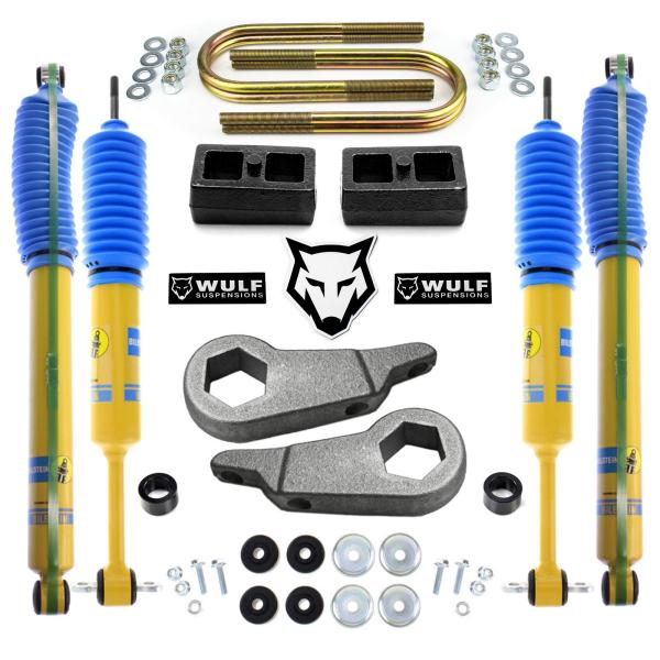 商品名: WULF 1-3インチ フロント 2インチ リアレベリングリフトキット Bilstein ショック付き 1998-2011 フォード レンジャー 2WD 4WD トーションバーサスペンション付き Wulf 1" to 3" Fro...