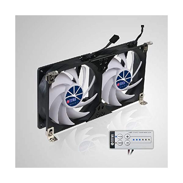 商品名: TITAN- TTC-SC22 車中泊／キャンピングカーファン/キャンパー/冷蔵庫排熱ファン/IP55防水防塵ファン搭載/自動温度制御/スピードコントローラー付き/ダブルファン (120mm) TITAN- 12V DC Doub...