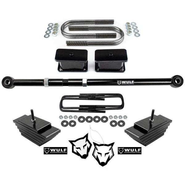 商品名:  Wulf 3" Adj Front 3" Rear Lift Kit with Adj Track Bar 1999 to 2004 compatible with model Ford F250 F350 Super Duty...