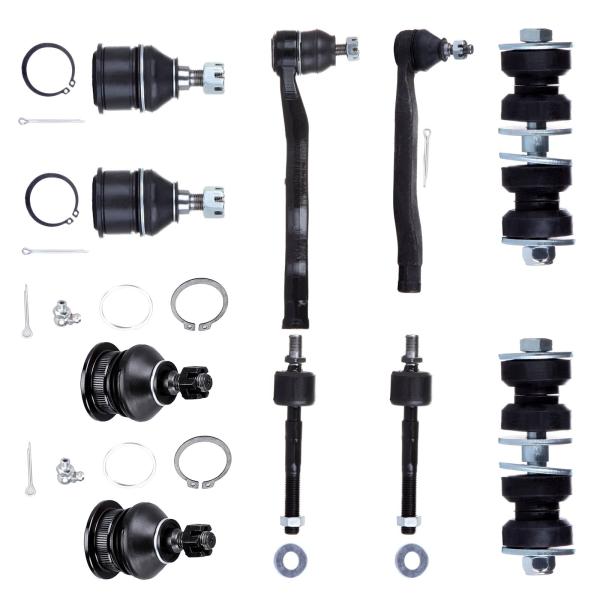 商品名:  SCITOO 10pcs Front Suspension Kit Inner Tie Rod End Outer Tie Rod End Sway Bar Link Lower Ball Joint Upper Ball Jo...