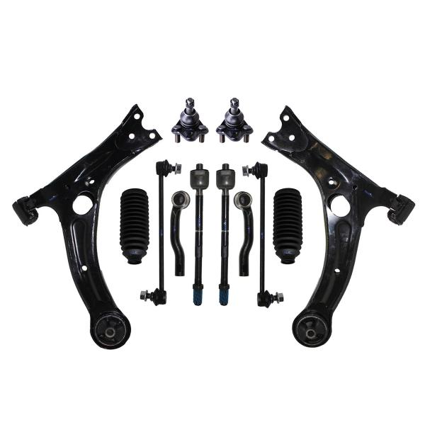 商品名:  PartsW - 12 Pc Complete Suspension Control Arms Lower Ball Joints Steering Gear Bellows Tie Rod Ends Sway Barsブランド...