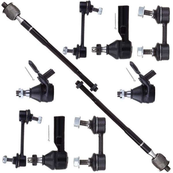 商品名:  SCITOO 10pcs Suspension Kit Front Inner Tie Rod End Front Outer Tie Rod End Front Sway Bar End Link Lower Ball Joi...