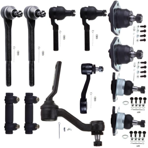 商品名:  SCITOO 12pcs Suspension Kit 2 Upper Ball Joints 2 Lower Ball Joints 1 Pitman Arm 1 Idler Arm 2 Outer Tie Rod Ends ...