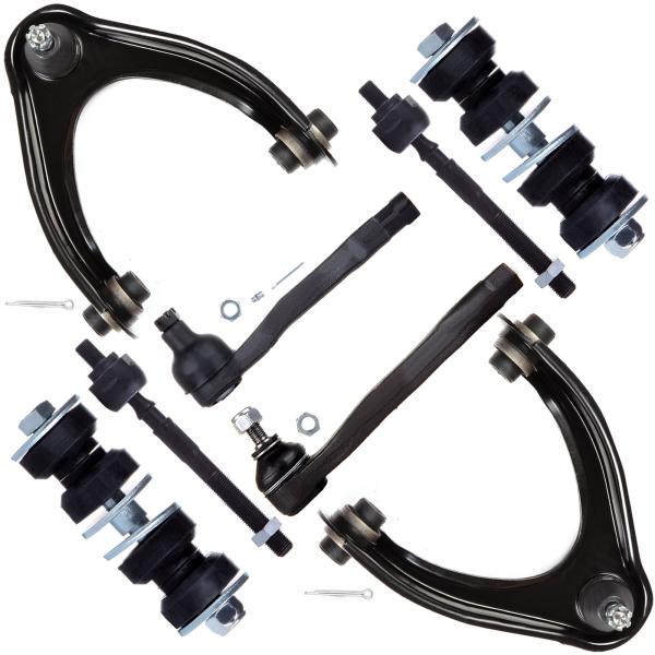 商品名:  SCITOO 8pcs Front Suspension Kit Upper Control Arm And Ball Joint Inner Outer Tie Rod End Sway Bar End Link Replac...