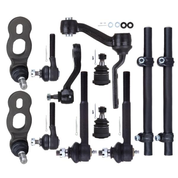 商品名:  SCITOO 12pcs Suspension Kit Front Upper Lower Ball Joints Inner Outer Tie Rod End and Pitman Idler Arms Kit fit 19...