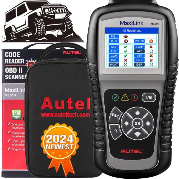 商品名: Autel MaxiLink ML519 OBD2 コードリーダー [AutoLink AL519と同等] 強化モード6 故障コードリーダー エンジンライトオフ(MIL) クリアコード ワンクリックスモッグチェック AL319 A...