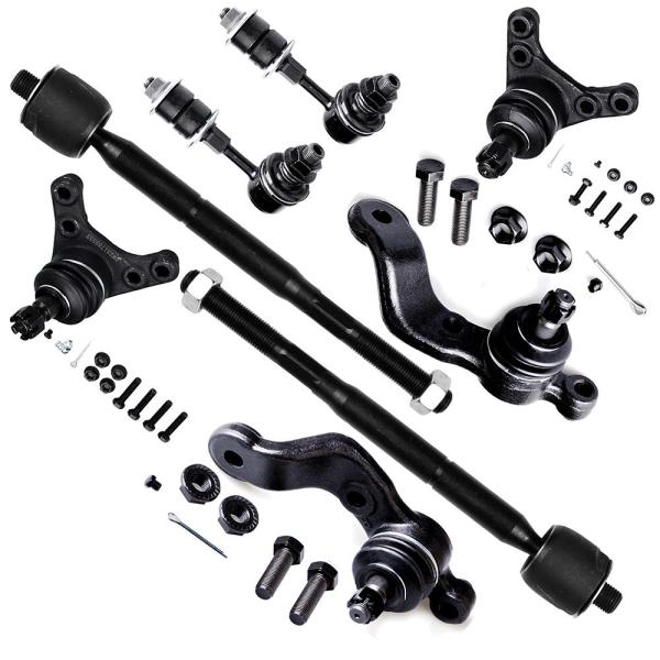 商品名:  SCITOO 8pcs Front Suspension Kit Inner Tie Rod End Sway Bar End Link Lower Upper Ball Joint Replacement For 2001-2...