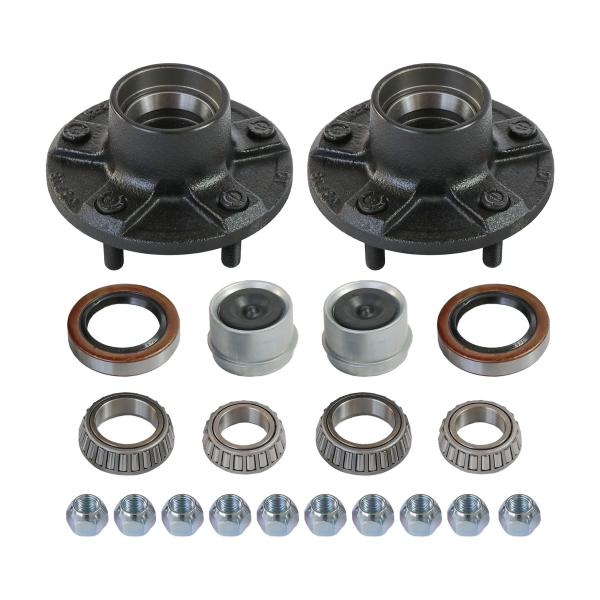 商品名: JDMSPEED トレーラーアイドラーハブキット 5オン5インチ 交換用 3500ポンド車軸 1/2インチ-20 - 22018K 2個セット JDMSPEED Trailer Idler Hub Kits 5 on 5" Rep...