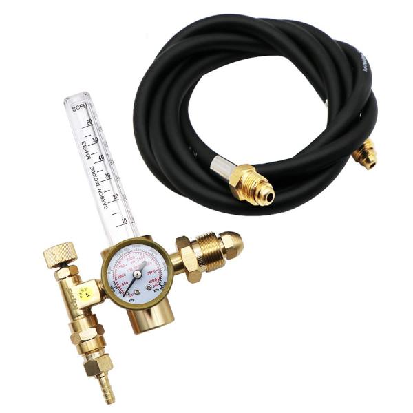 商品名: KIPA アルゴン流量計 レギュレーター ガスホース付き 溶接 CGA580 Miller Lincoln Mig Tig、CO2 アルゴン混合流量計レギュレータ 正確なゲージ 0~4000 Psi圧力 耐久性のある溶接ガス流量計...