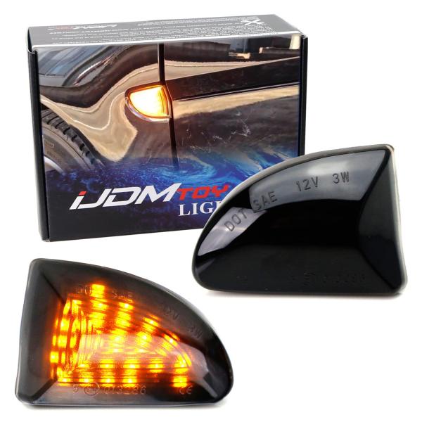 商品名:  iJDMTOY Smoked Lens Amber Full LED Front Side Marker Turn Signal Light Kit Compatible With 2007-2015 W451 Smart Fo...