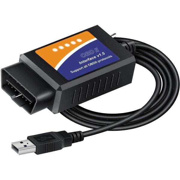 商品名:  ELM327 USB Adapter OBD2 Scanner for Windows, ELMconfig FoCCCus Diagnostic Scan Tool with MS-Can/HS-Can Switch for ...