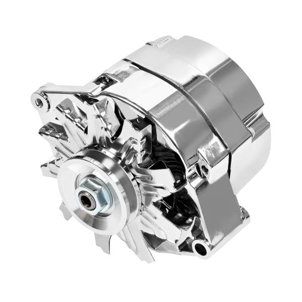 商品名: cciyu オルタネーター セルフエキサイティングオルタネーター クロム BBC SBC シボレーGMオルタネーター用 1線 ストリートロッド 高出力 ADR0335-C cciyu Alternators Self Exciti...